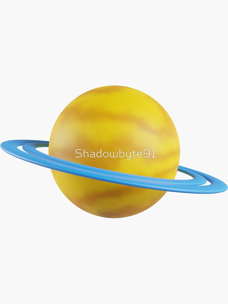"3D Saturn" Sticker for Sale by Shadowbyte91 | Redbubble