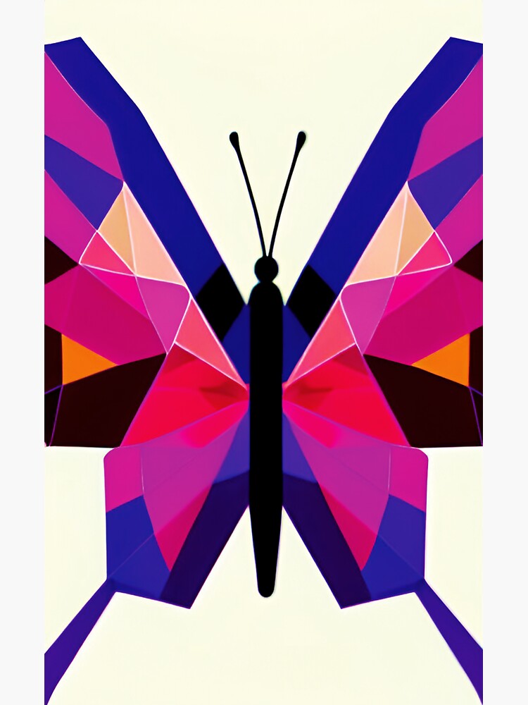 "Low Poly butterfly" Sticker for Sale by AImageX | Redbubble