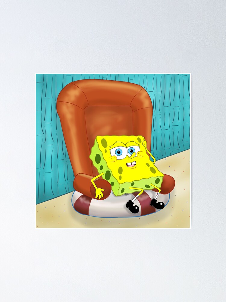 "SpongeBob on a chair" Poster by iedasb | Redbubble