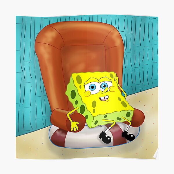 "SpongeBob on a chair" Poster by iedasb | Redbubble