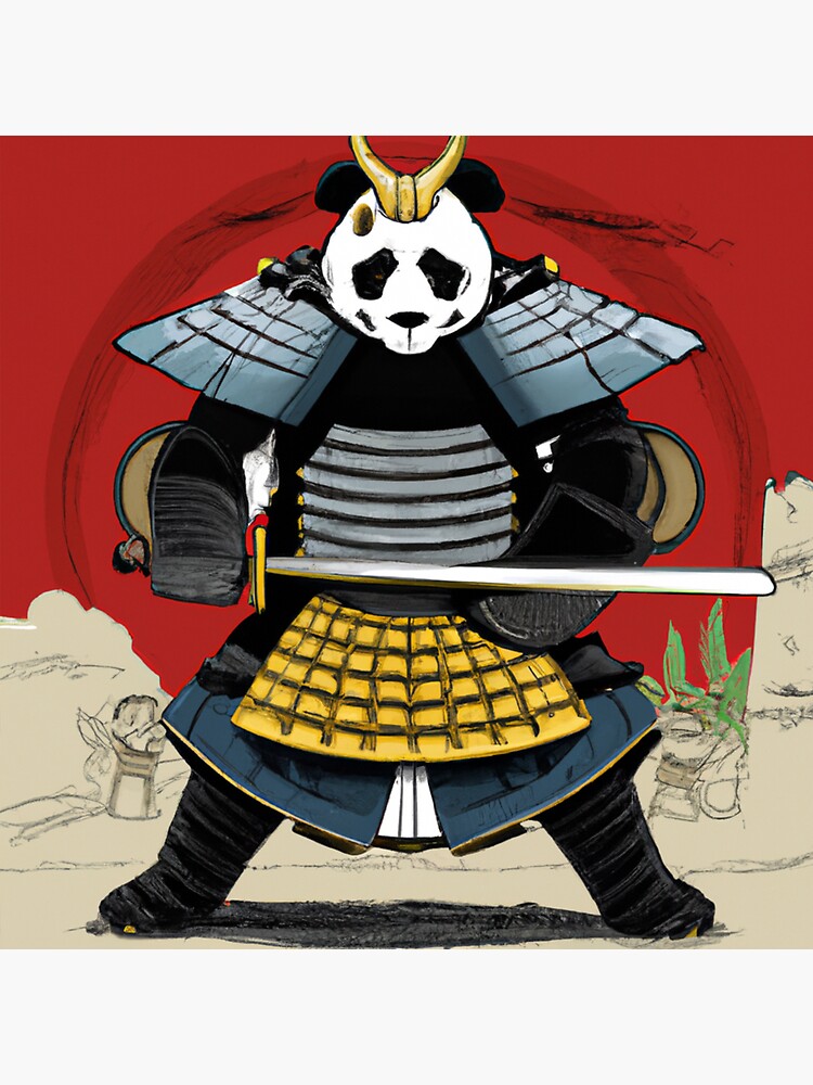 "Samurai panda wearing his king armor" Sticker for Sale by Inalternativ ...