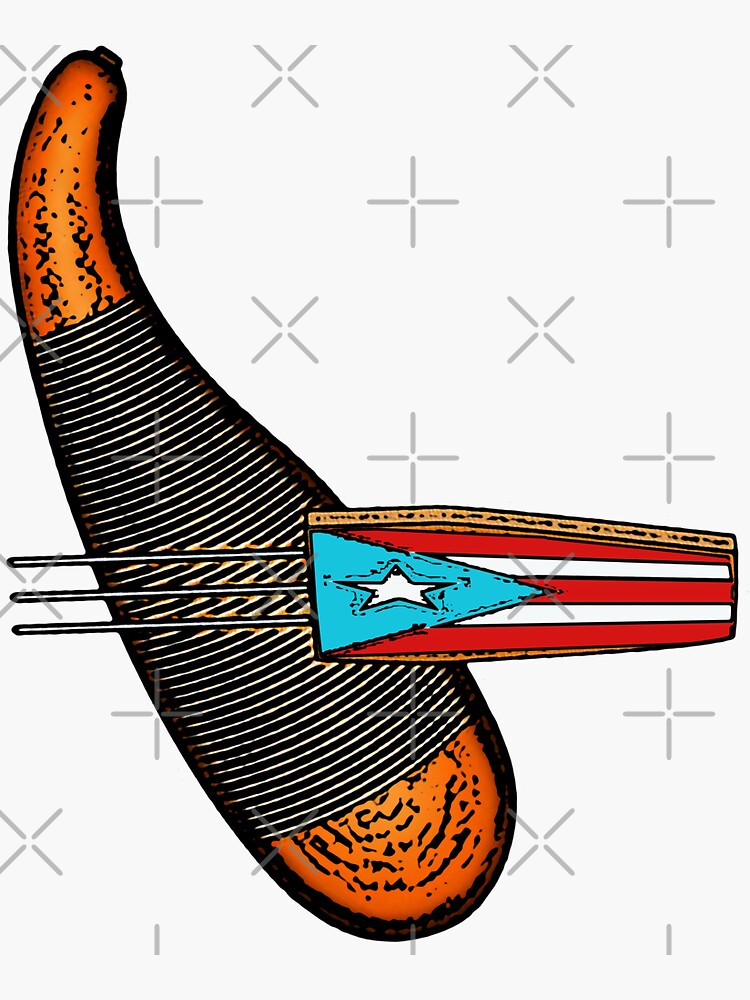 "Puerto Rican Traditional Instrument Guiro" Sticker for Sale by ...