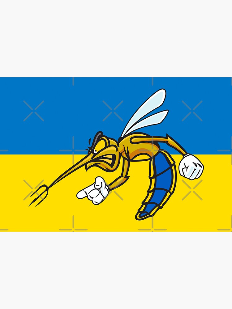 "Mosquito Ukraine Flag - Ukrainian Mosquitoes Squad" Sticker for Sale ...