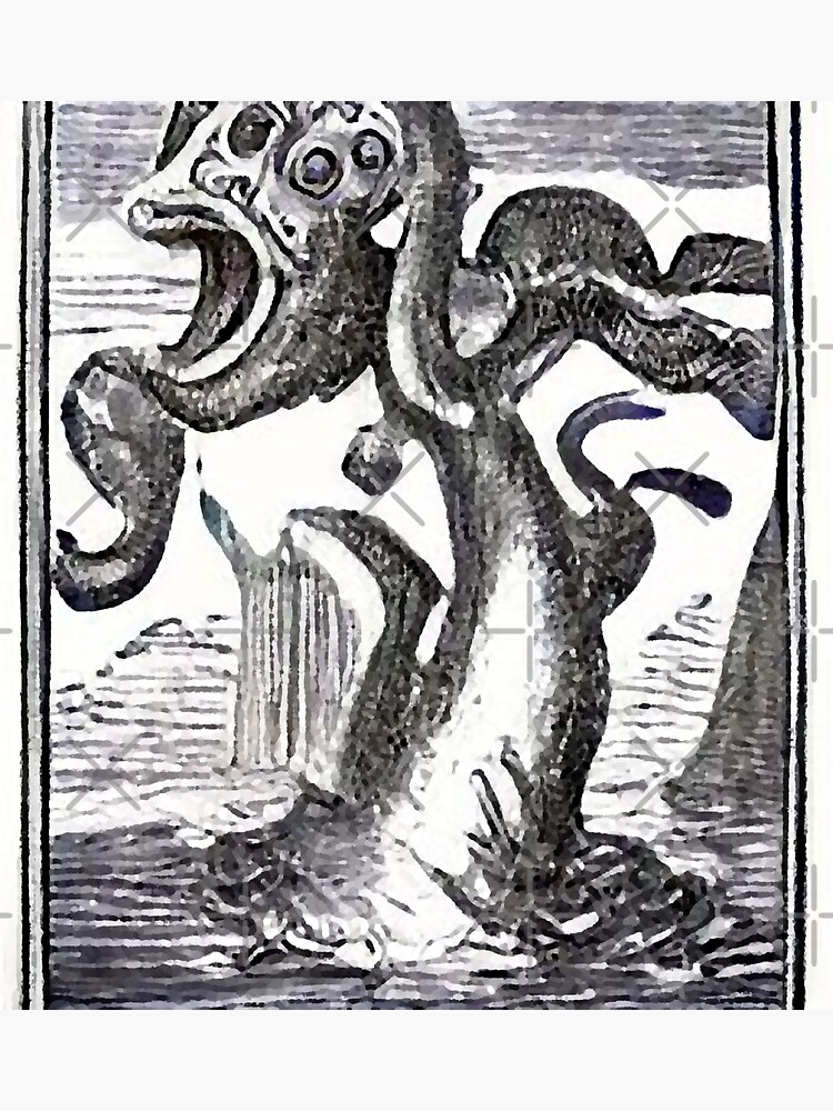 "Mythical Grotesque Marine Monster #14" Sticker for Sale by ...