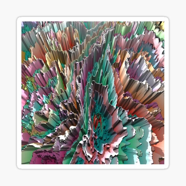 "Multi coloured Spikes" Sticker for Sale by Eajaz81 | Redbubble