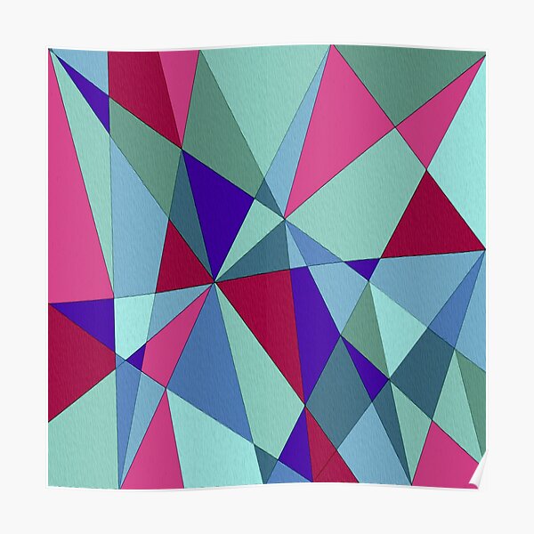 "Vibrant Triangle Geometry" Poster for Sale by TheGroovyTop | Redbubble