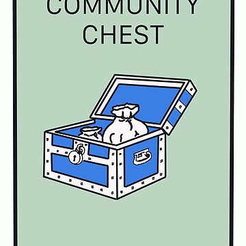 "Community Chest" Sticker for Sale by nickclarkeart | Redbubble