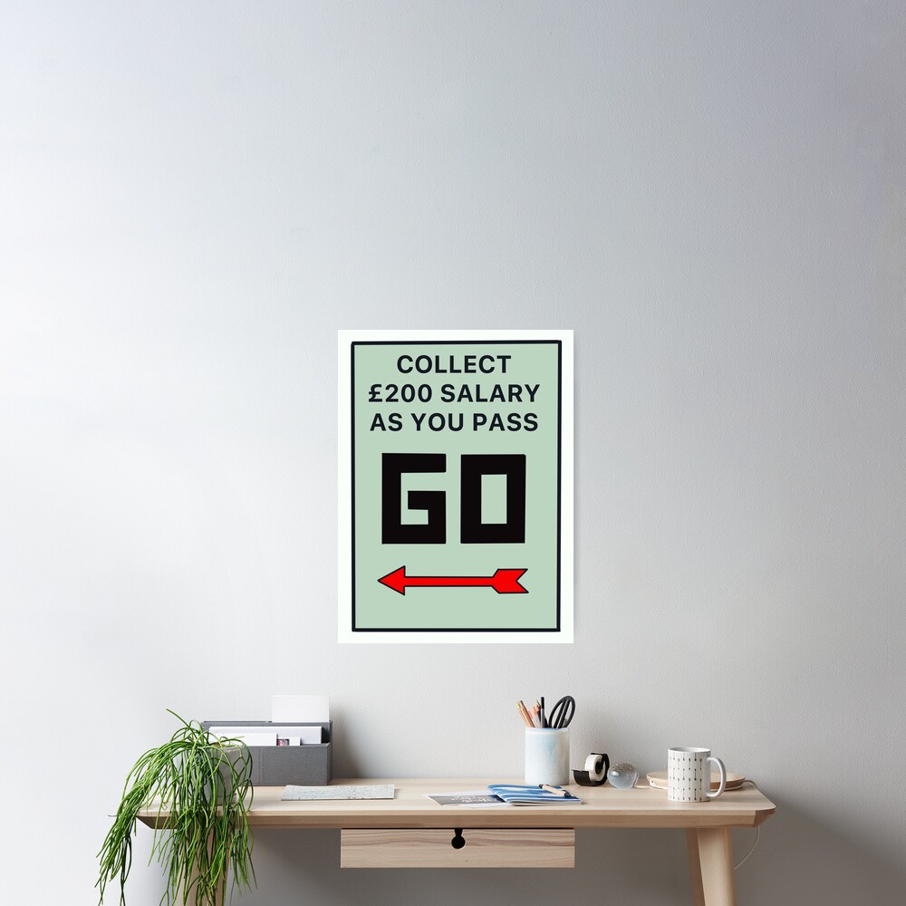"Pass Go" Poster for Sale by nickclarkeart | Redbubble