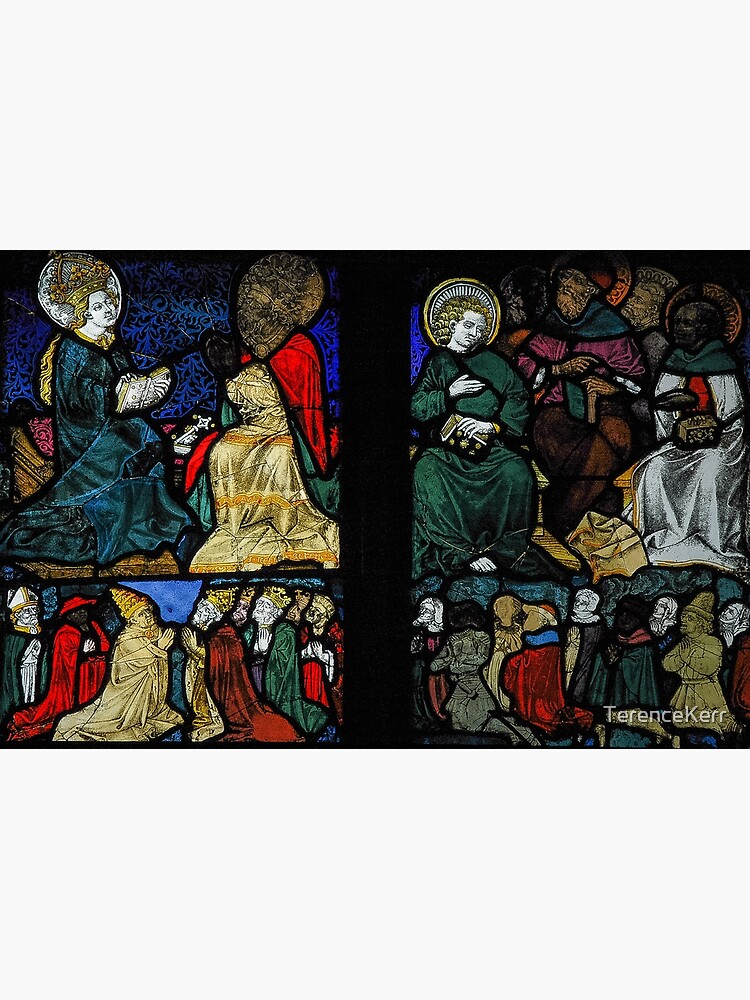 "Pope and Emperor in 1430 stained glass window" Poster for Sale by ...