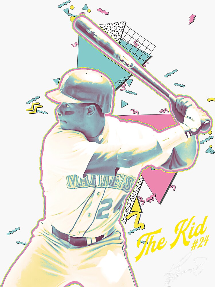 "Ken Griffey Jr The Kid Basketball Legend Signature Retro" Sticker for ...