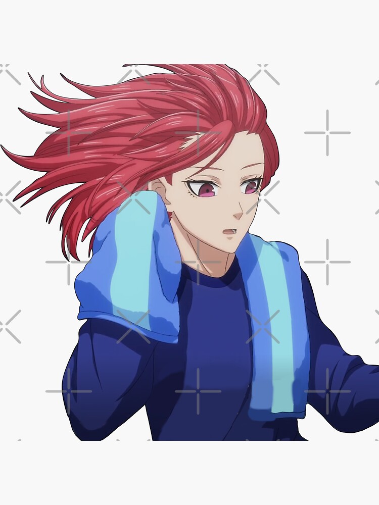 "Hyoma Chigiri hair blowing" Sticker for Sale by Sarkitawo | Redbubble