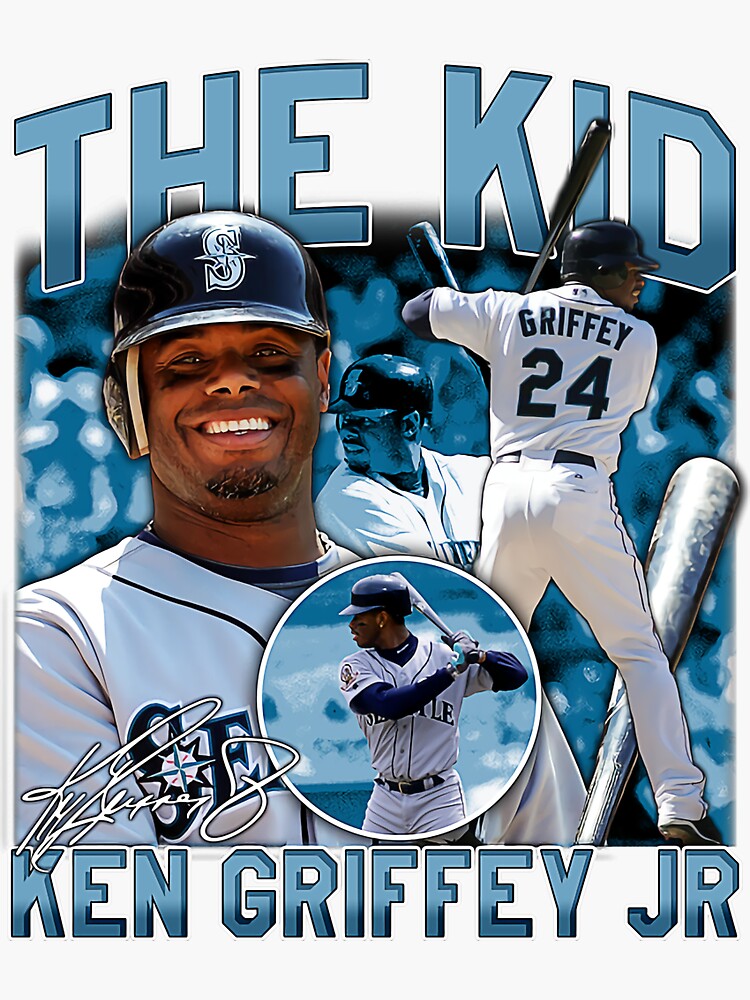 Pegatina «Ken Griffey Jr The Kid Baloncesto Leyenda Firma Vintage Retro ...