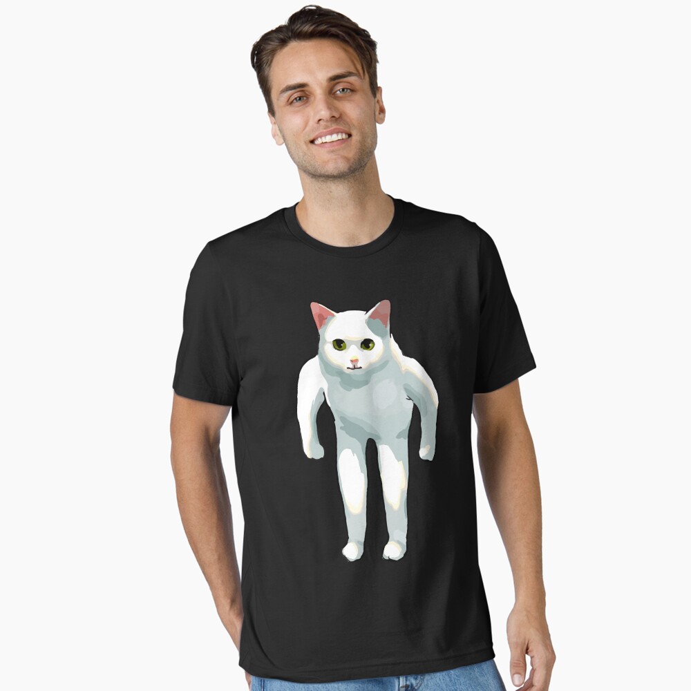 "Cursed Cat Image, Buff Half Cat Meme" Sticker for Sale by printify ...