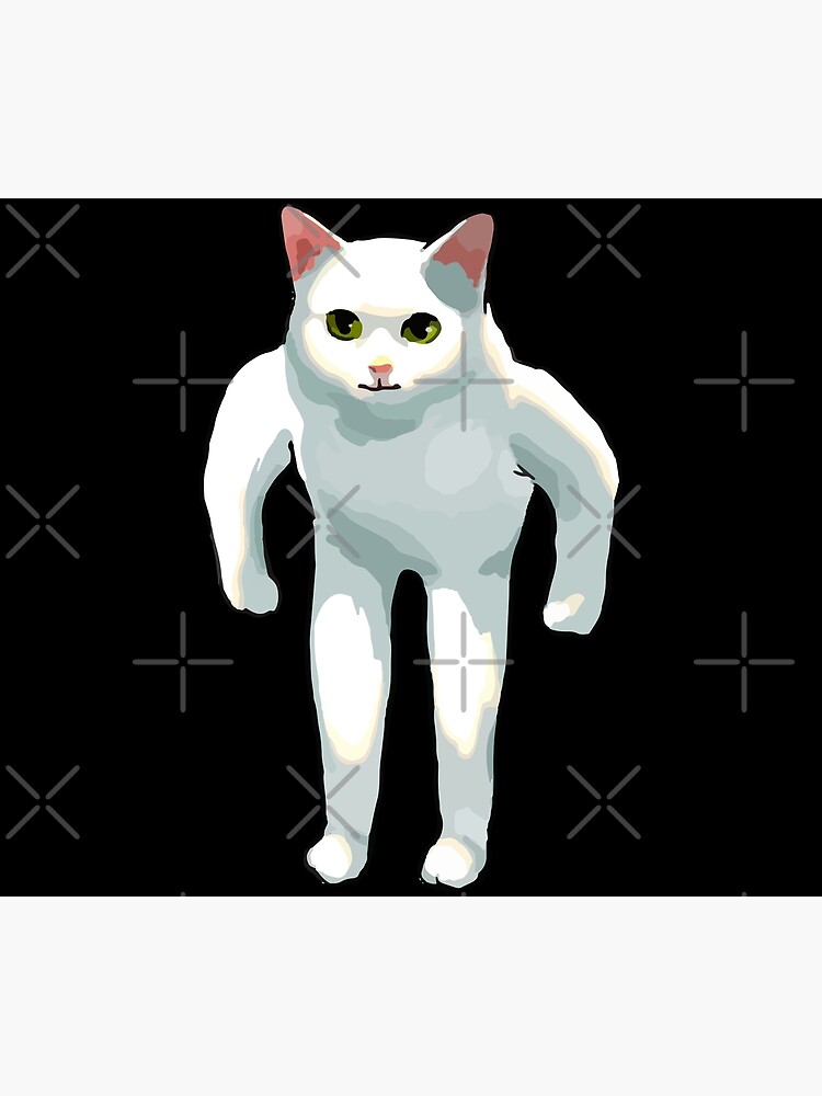 "Cursed Cat Image, Buff Half Cat Meme" Art Print for Sale by printify ...