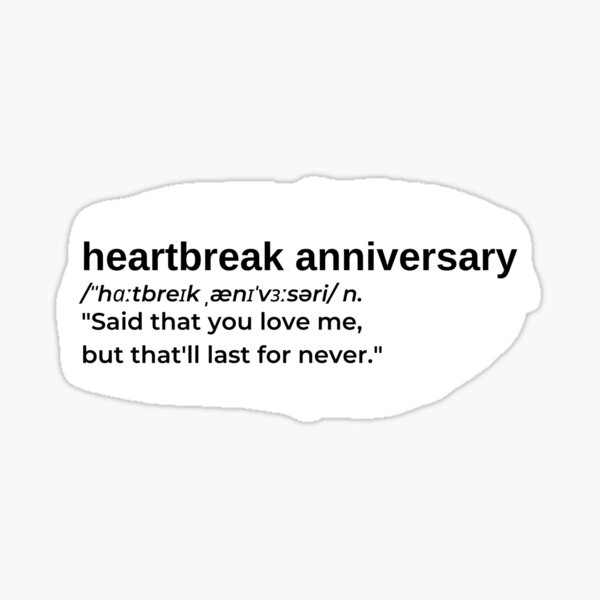 "Heartbreak Anniversary by Giveon" Sticker for Sale by RapLyricsStore ...