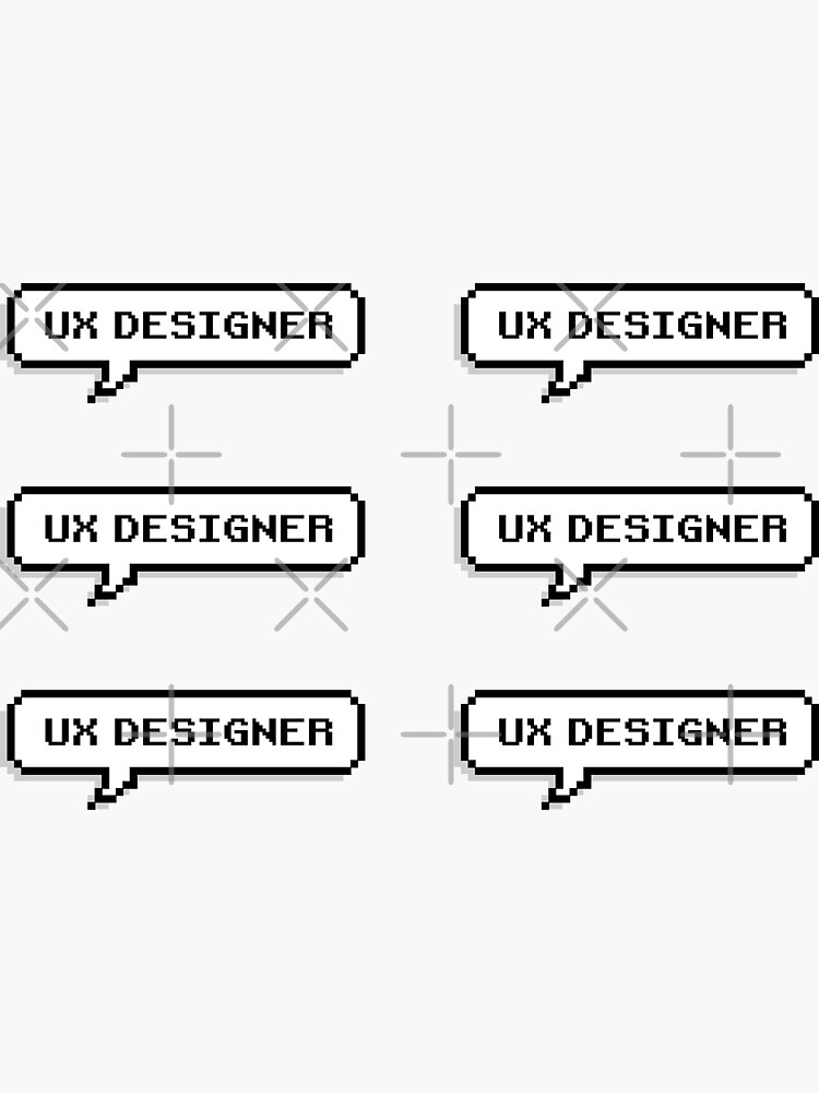 "UX Designer Pixel Speech Bubble Chat" Sticker for Sale by kanhadesign ...