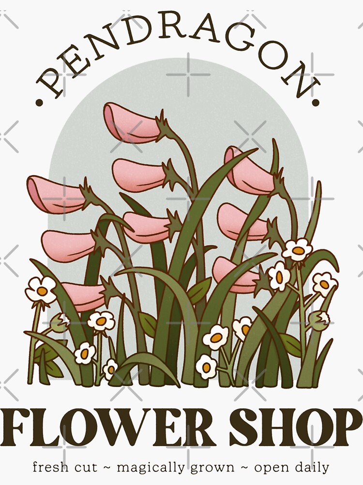 "Pendragon Flower Shop - Howl's Moving Castle Inspired Design" Sticker ...