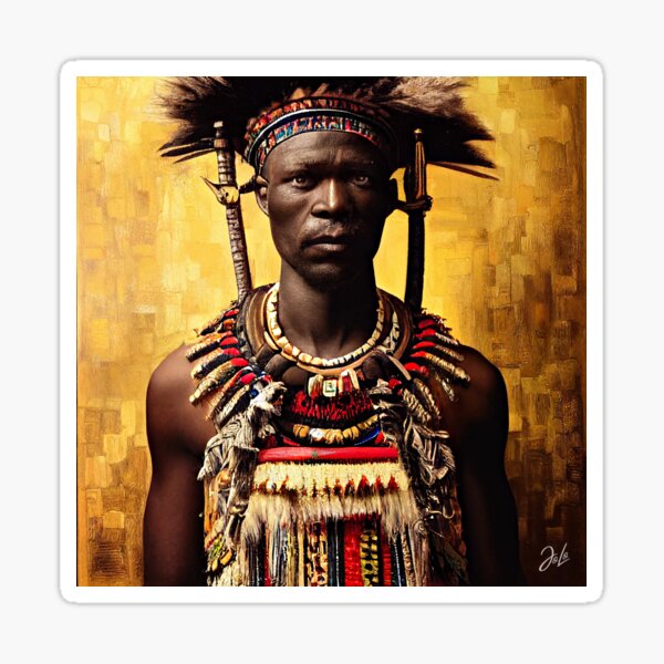 "Zulu Warrior Chief 2" Sticker for Sale by GambiJoop | Redbubble