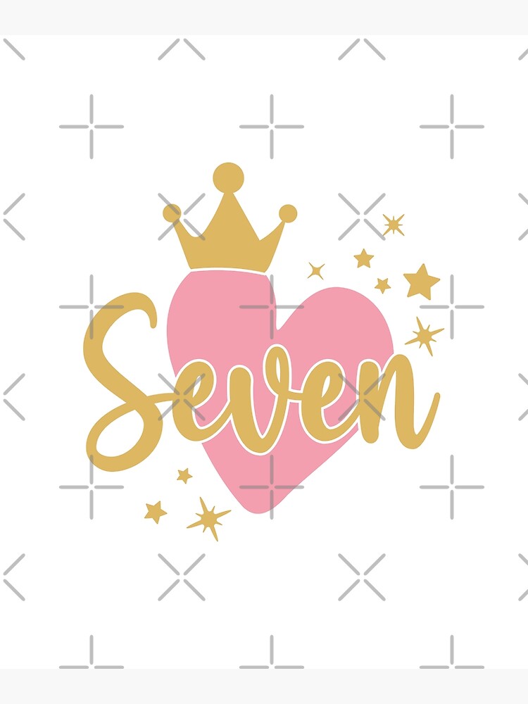 Póster «Séptimo cumpleaños Siete cumpleaños Bebé Feliz cumpleaños ...