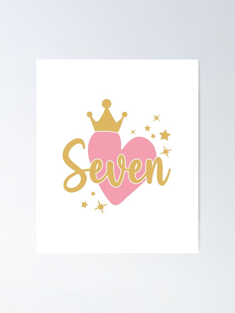 Póster «Séptimo cumpleaños Siete cumpleaños Bebé Feliz cumpleaños ...