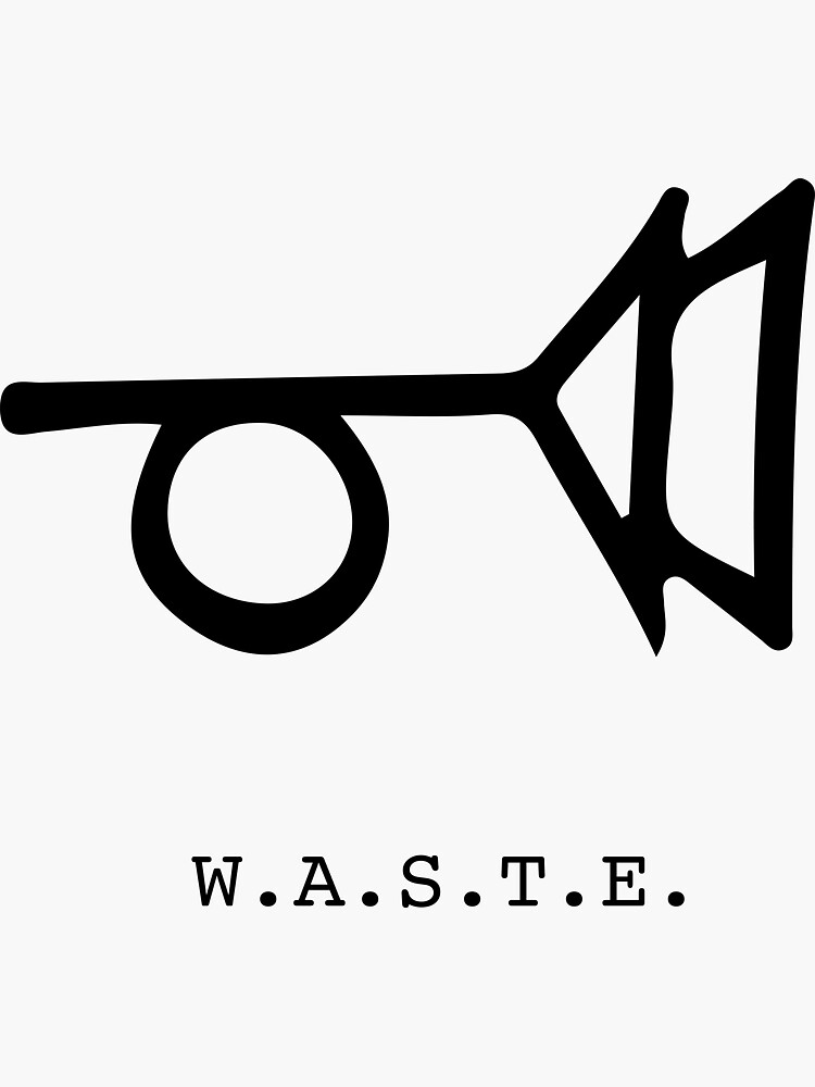 "Crying of lot 49 - Thomas Pynchon - Trystero WASTE" Sticker for Sale ...