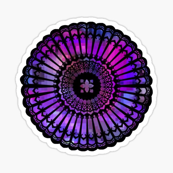 "Pixel Rose Window" Sticker for Sale by ChannelCzar | Redbubble