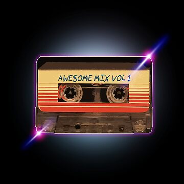 "Awesome Mix Vol 1" Sticker for Sale by Daniel Shaw | Redbubble