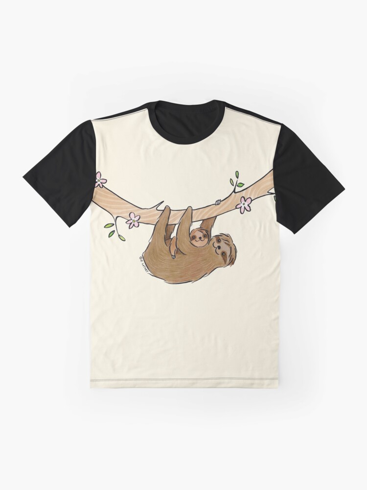 "Mama and Baby Sloth" T-shirt for Sale by zoel | Redbubble | sloth ...