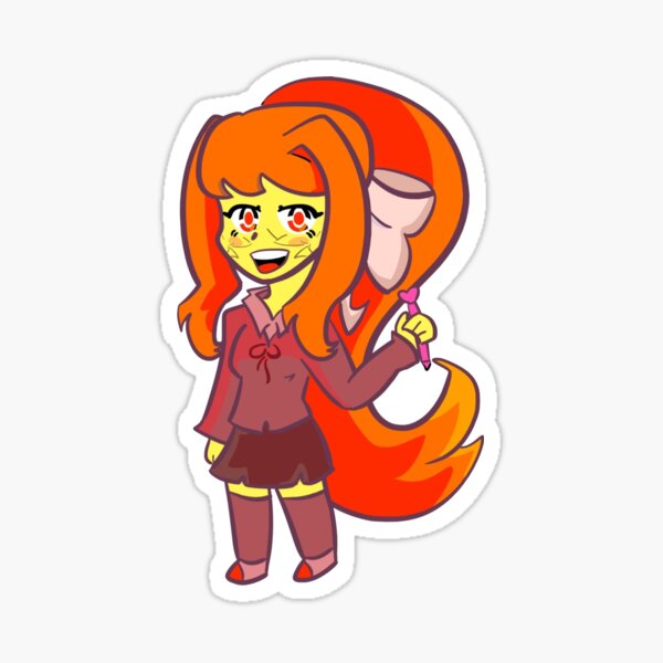 "Jumpscare Monika" Sticker for Sale by Zeldorkle | Redbubble