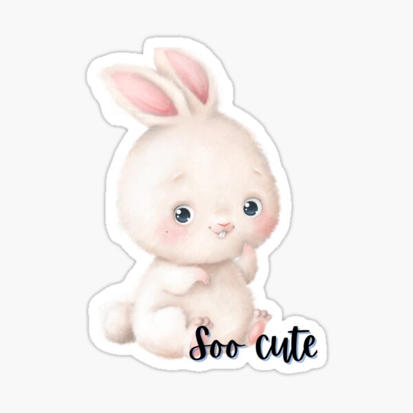 "Kawali Cute Bunny Cartoon " Sticker for Sale by JellyBellyPops | Redbubble