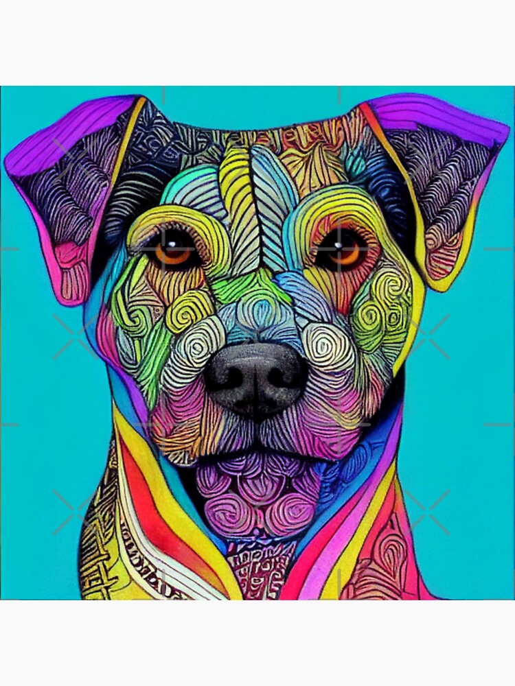 "Zentangle dog" Sticker for Sale by Mirochan80 | Redbubble