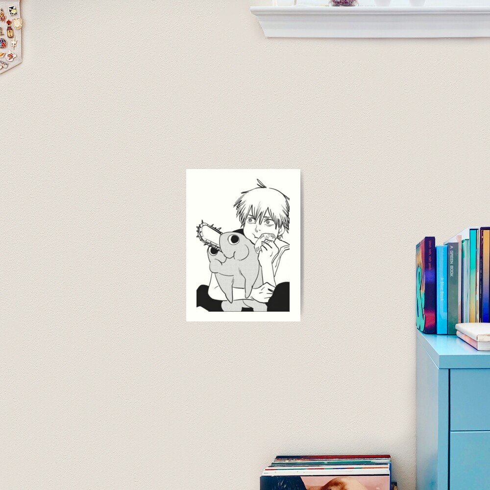 "Denji and pochita eating" Art Print for Sale by Rockstar345 | Redbubble