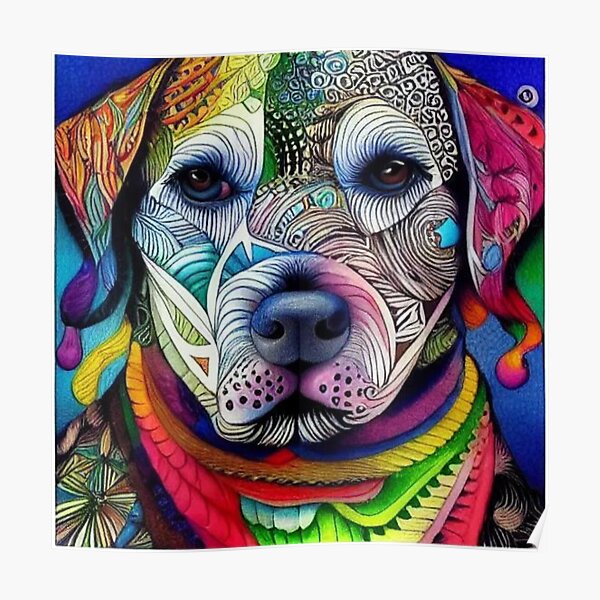 "Zentangle dog" Poster for Sale by Mirochan80 | Redbubble