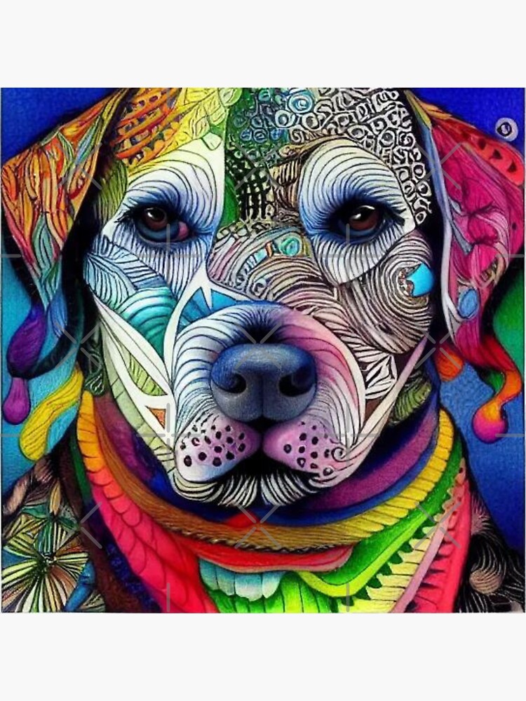 "Zentangle dog" Sticker for Sale by Mirochan80 | Redbubble