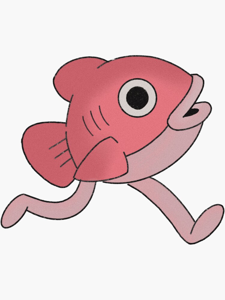 "Fish with Legs" Sticker for Sale by emmettmonty | Redbubble