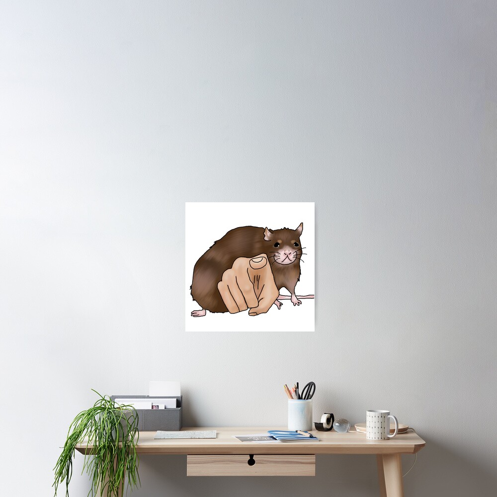 "Pointing rat meme" Poster for Sale by nova-waves | Redbubble