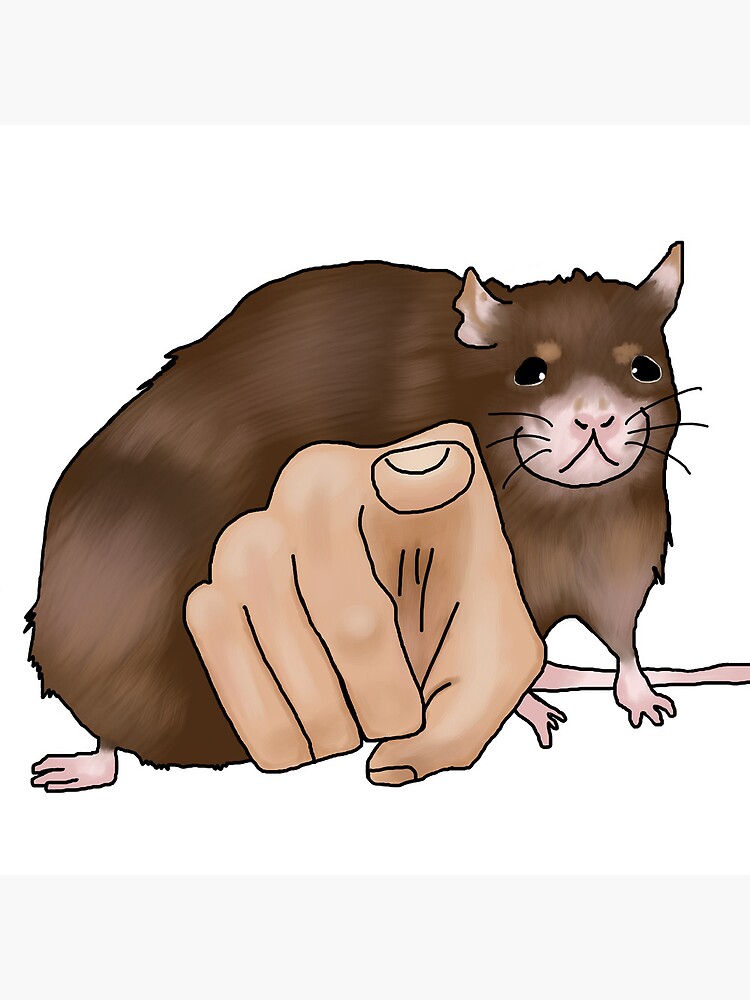 "Pointing rat meme" Poster for Sale by nova-waves | Redbubble