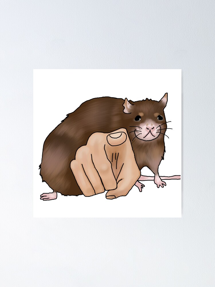 "Pointing rat meme" Poster for Sale by nova-waves | Redbubble
