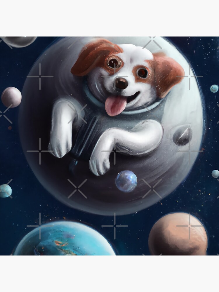 Póster «Perro flotando en el espacio. Perro el astronauta. perro el ... Póster «Perro flotando en el espacio. Perro el astronauta. perro el ...