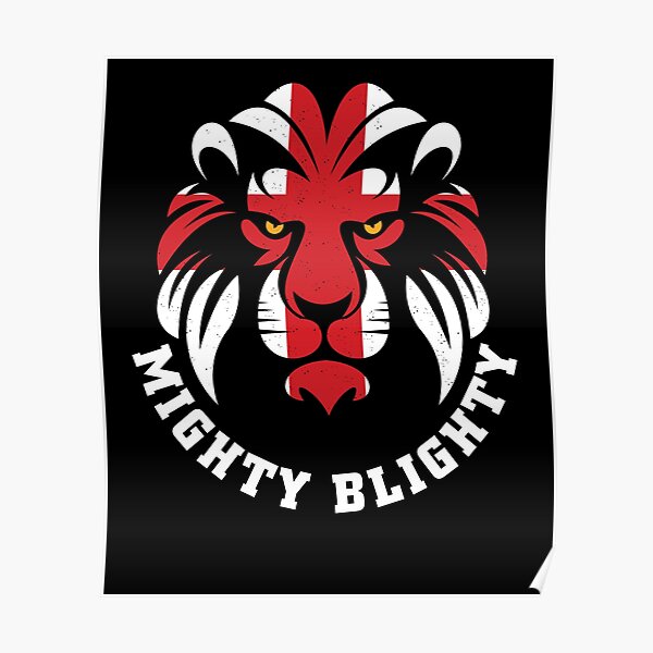 Póster «Equipo de Inglaterra, 'Mighty Blighty' Vintage Football o Rugby ...