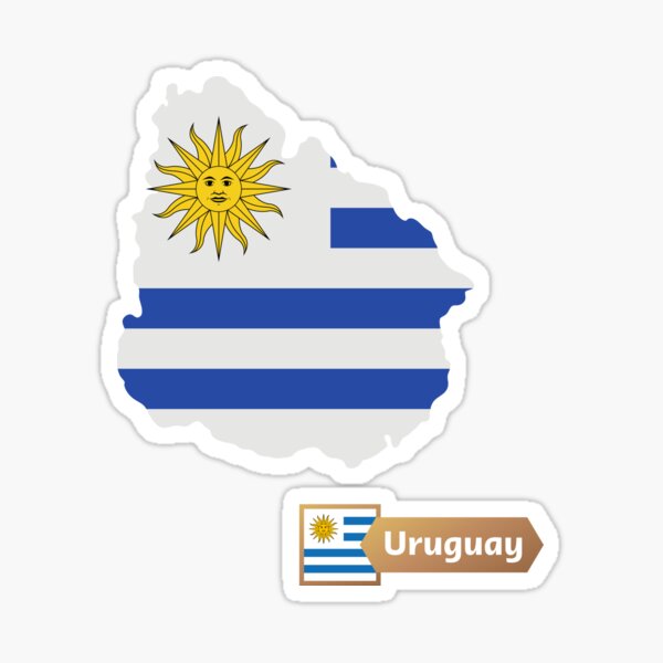 "Uruguay Map Flag" Sticker for Sale by Tienda-Vane | Redbubble