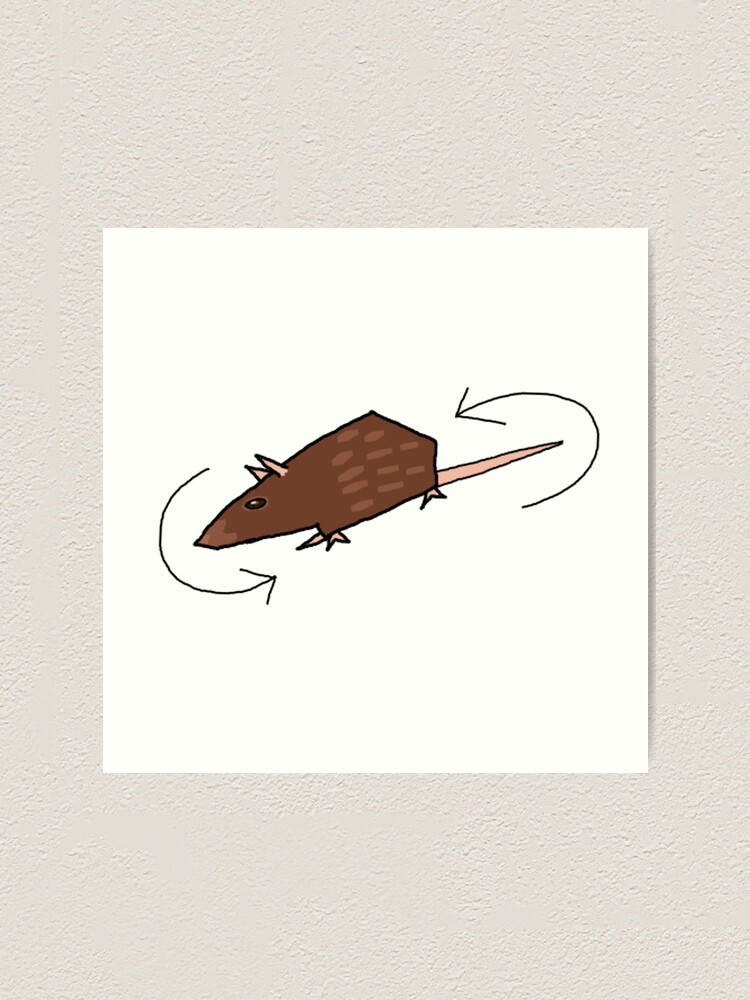 "Rotating rat meme" Art Print for Sale by nova-waves | Redbubble