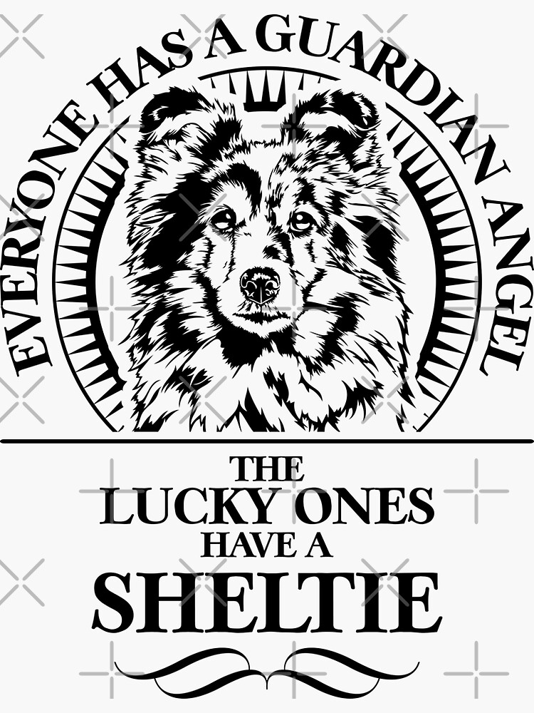 "Sheltie Guardian Angel Dog Saying" Sticker for Sale by dogarts | Redbubble