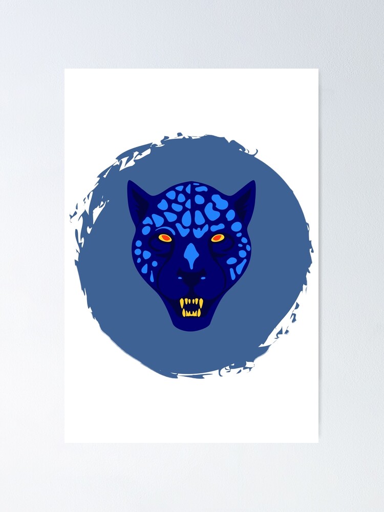 "Blue Tiger Face" Poster for Sale by AI-Creation | Redbubble