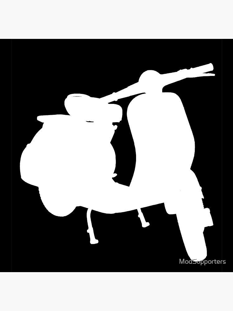 "Retro Mod Scooter Design White" Poster for Sale by ModSupporters ...