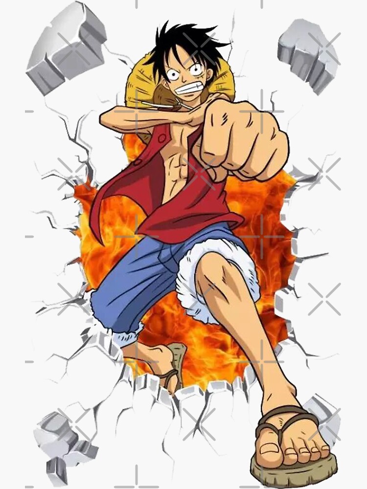 "Luffy stickers" Sticker for Sale by Miamiconic | Redbubble