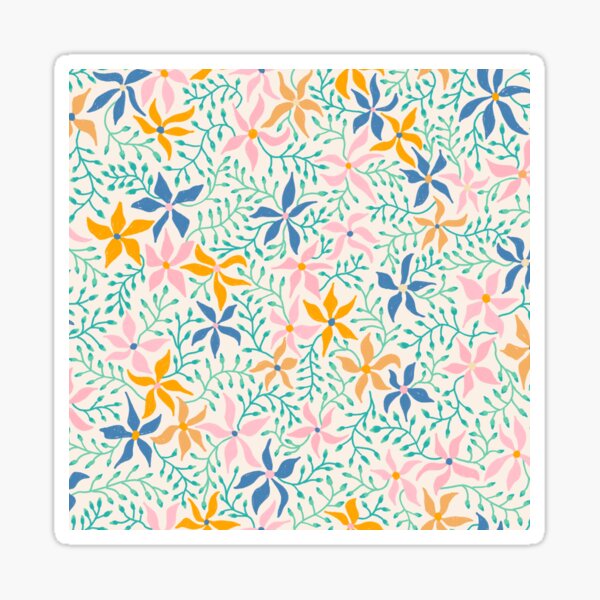 "Summer Flower Vines" Sticker for Sale by clarawiskott | Redbubble