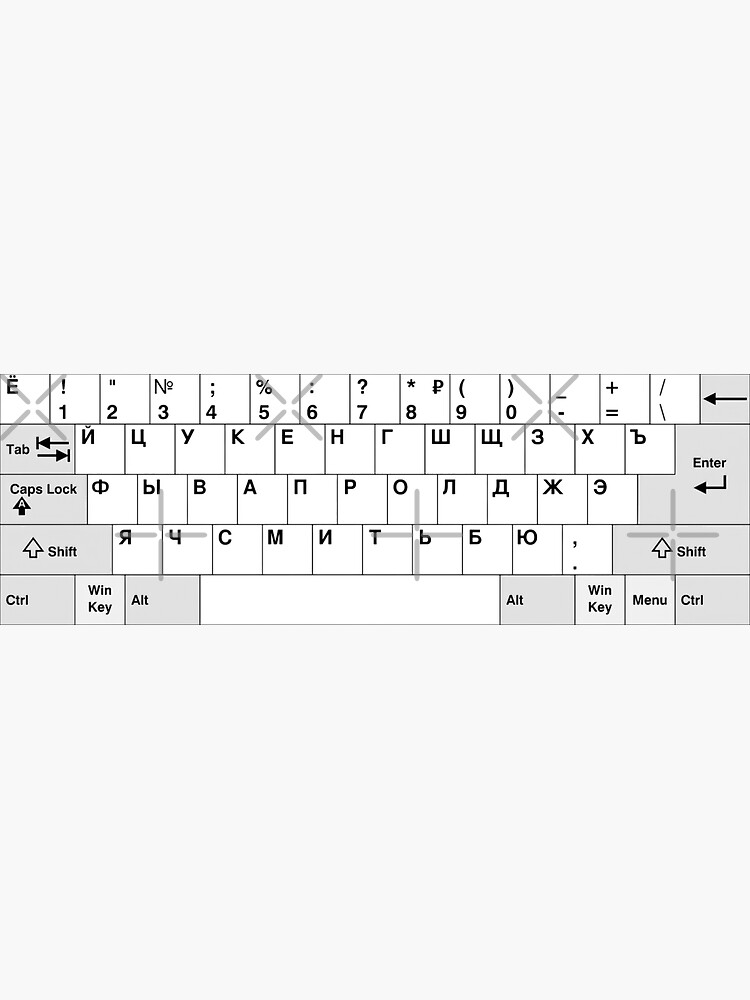 "Russian Keyboard - cyrillic alphabet only" Sticker for Sale by ...