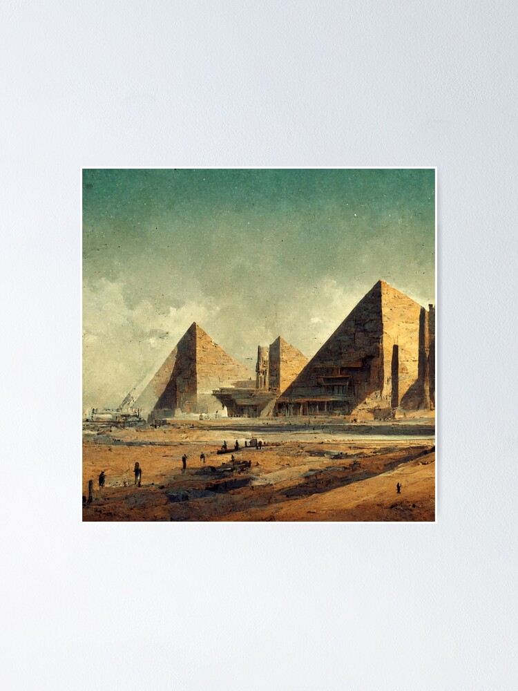 "The Pyramids of Old" Poster for Sale by thenewovermind | Redbubble