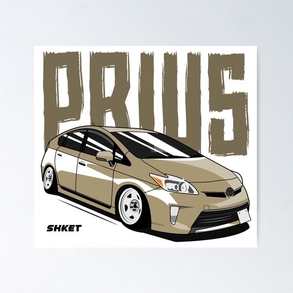 "Stanced Prius" Poster for Sale by shketdesign | Redbubble